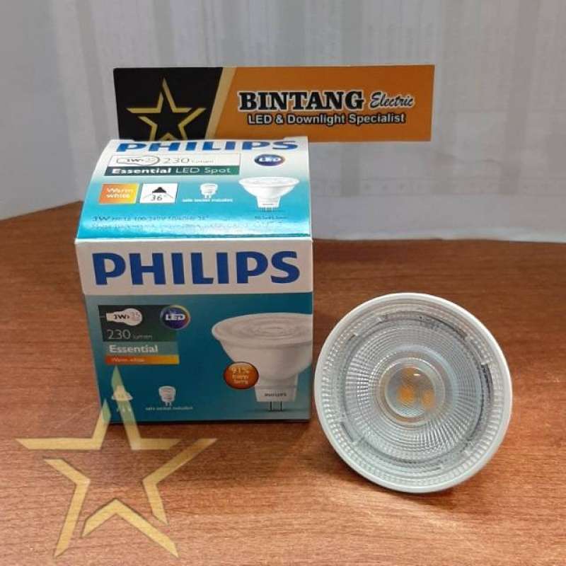 Jual Bagus Lampu LED Mr.16 Philips 3w 3Watt Halogen LED Essential ...