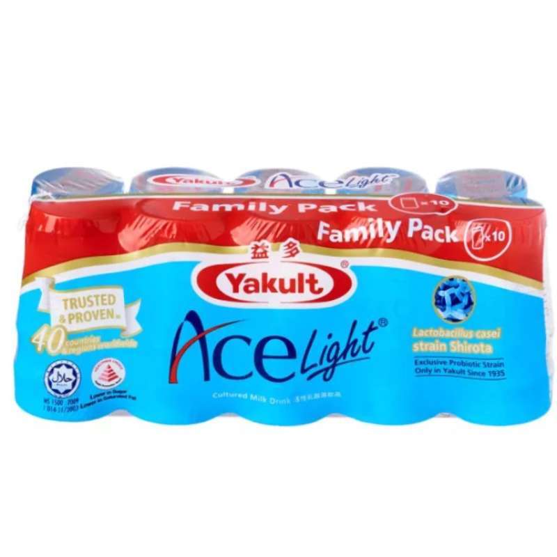 Jual Yakult Ace Light Cultured Milk Drink Family Pack (10pc) di Seller Babakiwi - Parit, Kab ...