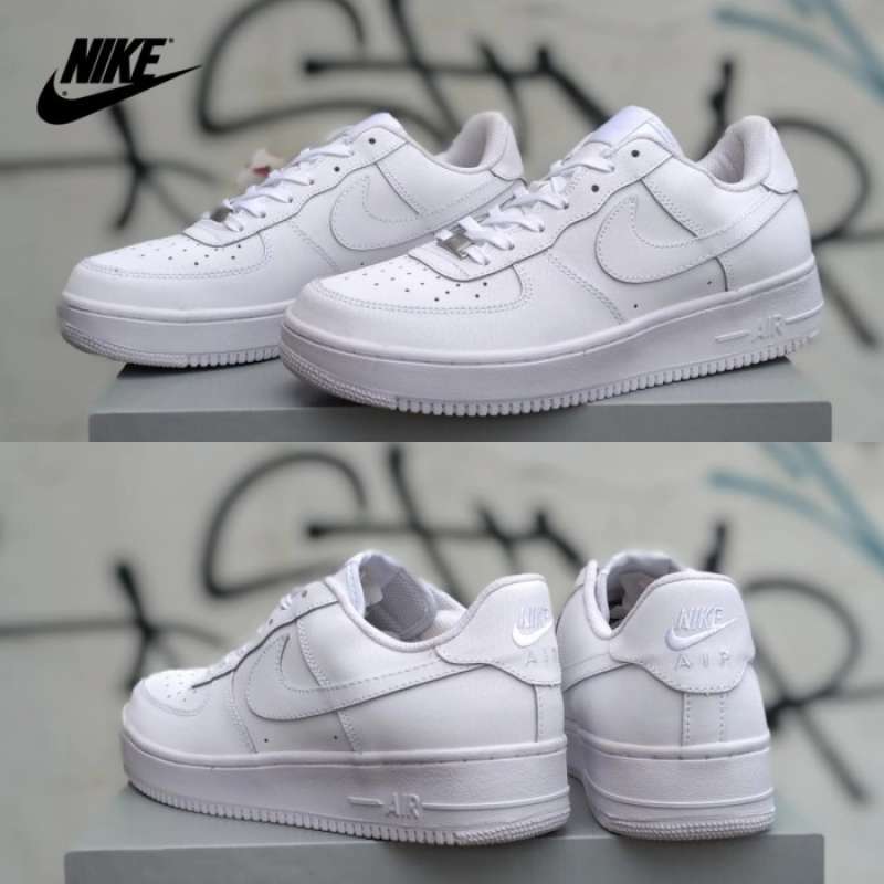 Jual sepatu peria kulit nike af1 air force one original grey - 41 Grey ...