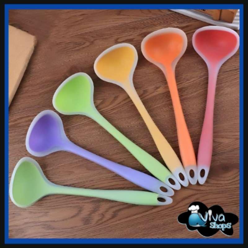 Jual Spatula Silikon Soup Ladle Silicone Sendok Sup Rainbow/Silicone ...