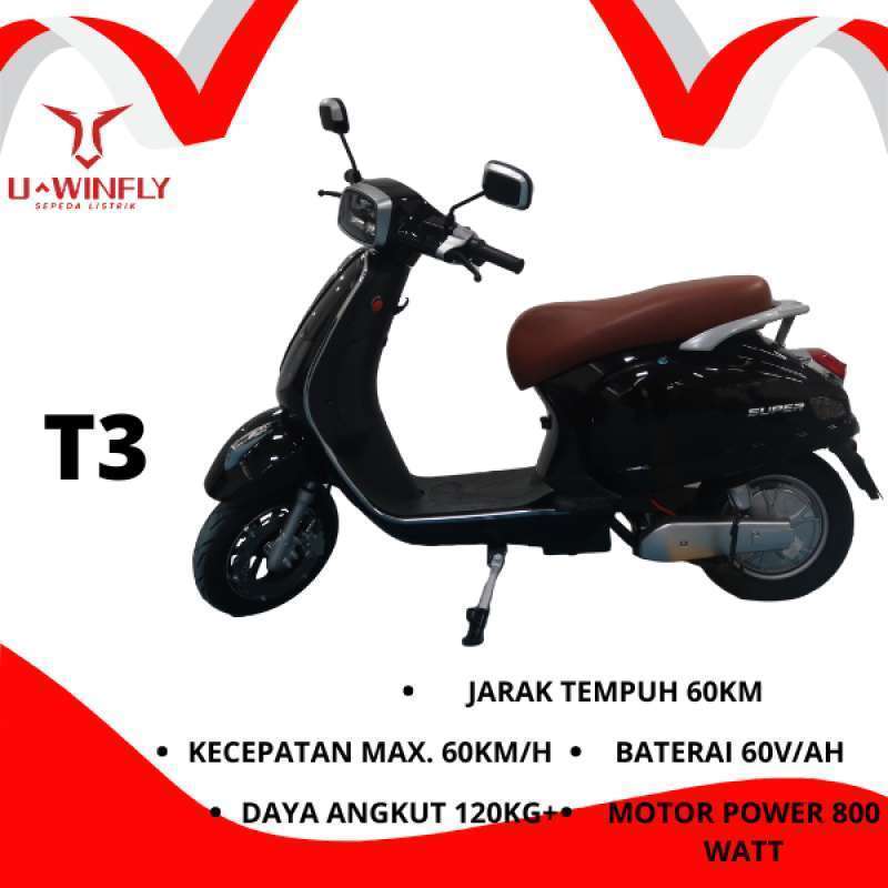 Promo Motor Listrik Uwinfly T3 Model Vespa Garansi Resmi - Merah Diskon 25% Di Seller U-winfly ...