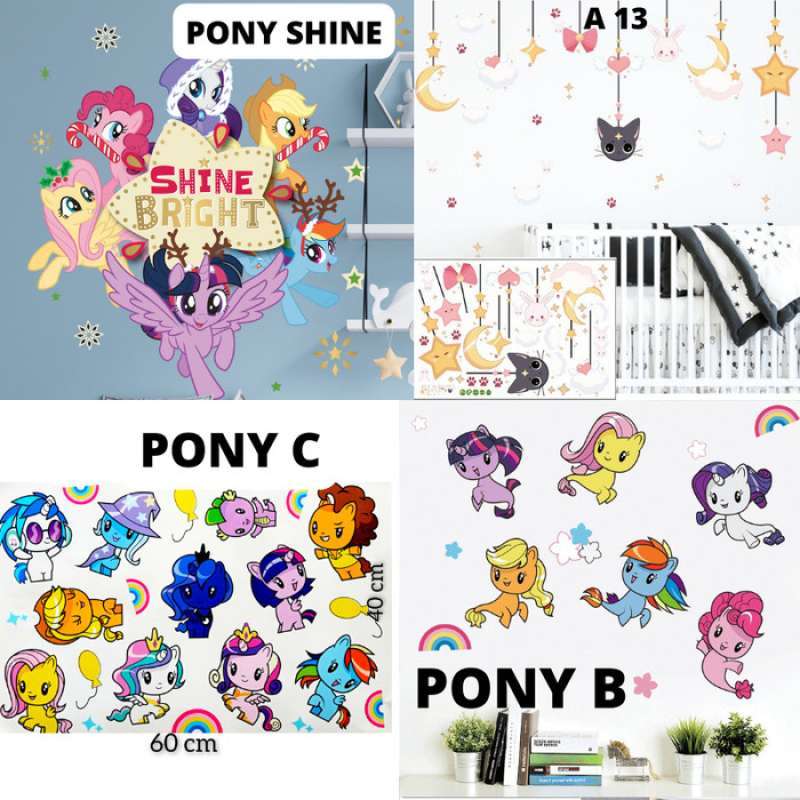 Promo Stiker Dinding My Little Pony Mlp A B Kuda Pony Sticker Dekorasi ...