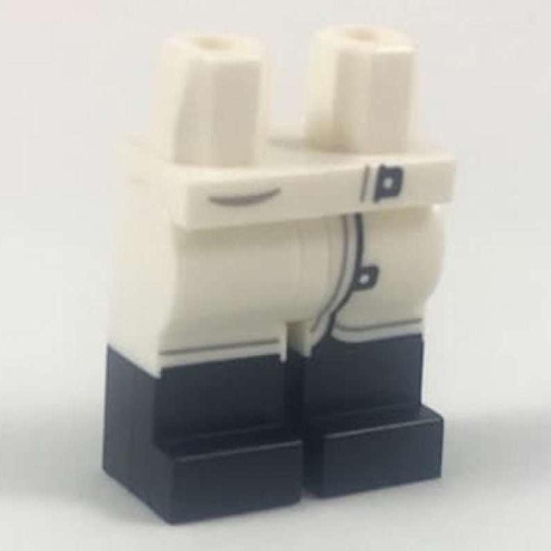 Jual LEGO Part Hips and Legs with Lab Coat Tail and Black Boots Pattern ...