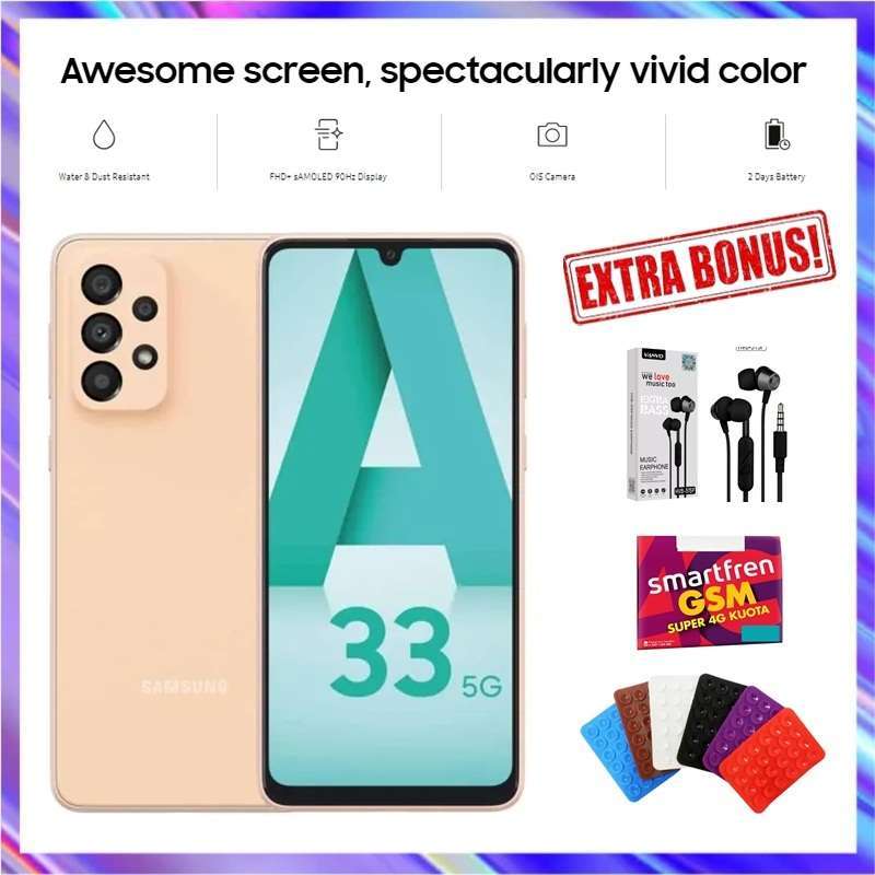 Promo SAMSUNG GALAXY A33 5G RAM 8GB ROM 256GB RESMI FREE BONUS Diskon ...
