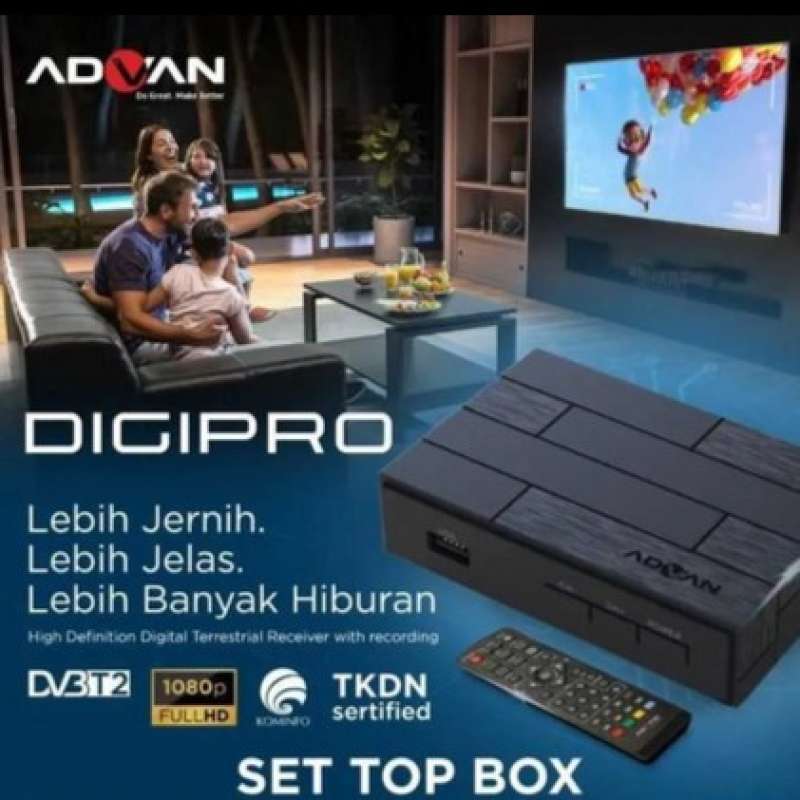 Jual Advan Digipro FullHD Receiver DVB T2 Digital Tv Converter Set Top Box - - Tanpa Kabel di ...