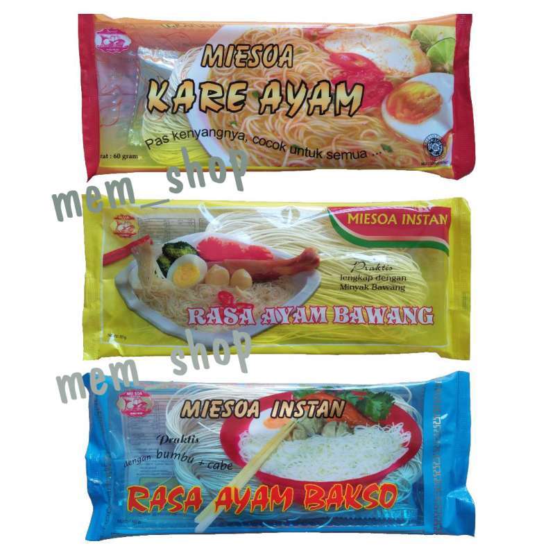Jual Miesoa Misoa Instan Cap Ikan Paus (Paket Isi 15Pcs = 1Kg) di ...