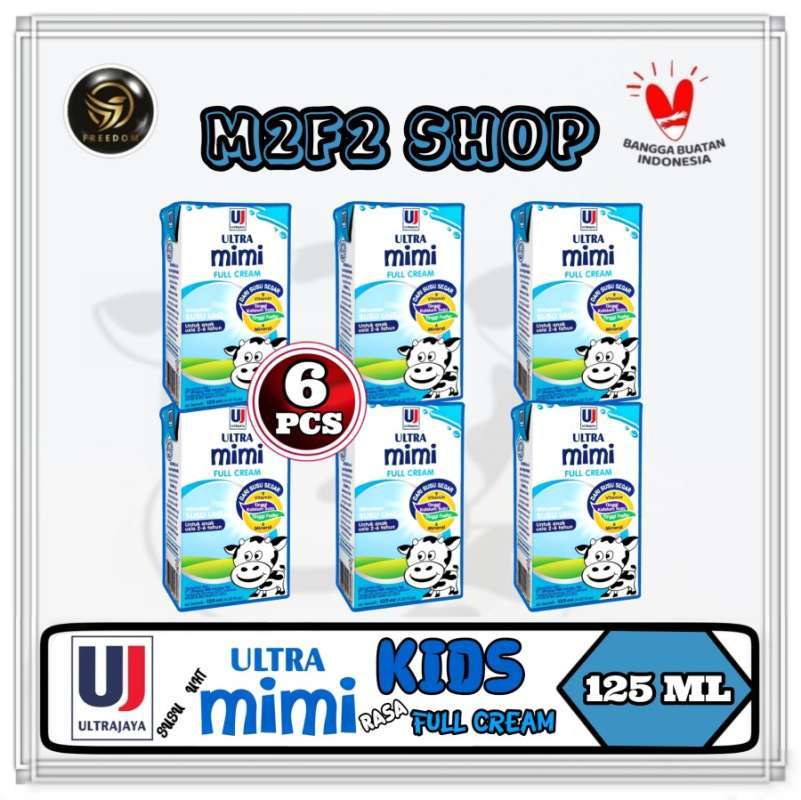 Promo Susu Ultra Mimi Kids Kotak UHT Rasa Full Cream- 125 ml (Kemasan 6 ...