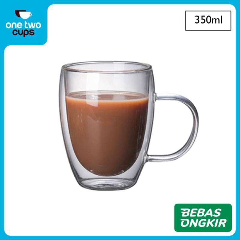 Promo Gelas Cangkir Kopi One Two Cups Anti Panas Double-Wall 350Ml ...