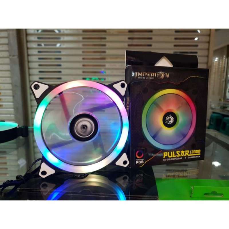 Jual Fan Casing 12cm Imperion PULSAR with LED RING Auto RGB Gaming Fan ...