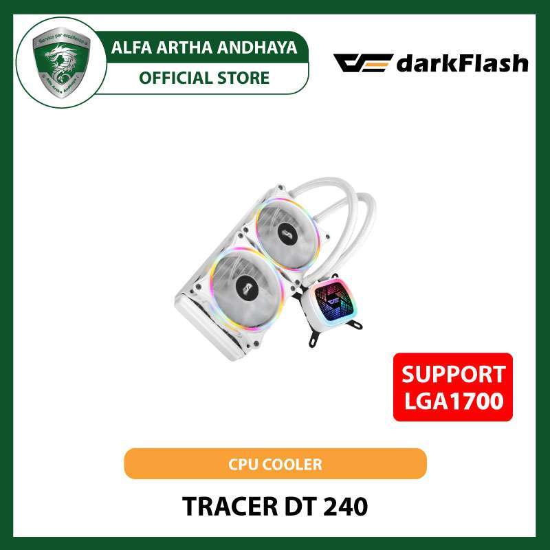Jual darkFlash Tracer DT240 Liquid CPU Cooler [AIO 240 RGB LED] - PUTIH ...