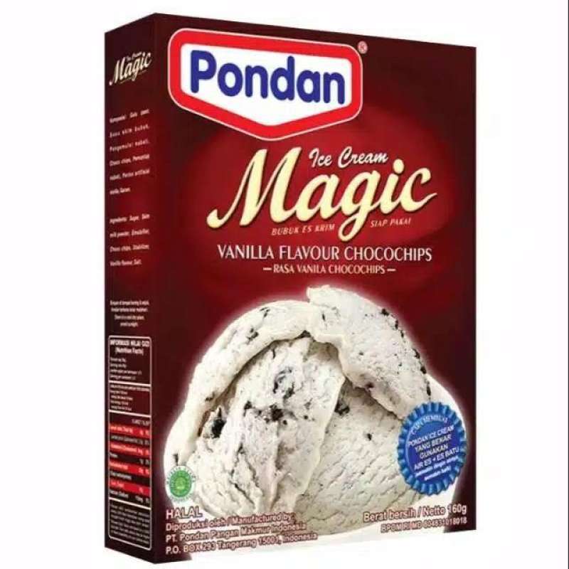 Jual Pondan Ice Cream Magic Rasa Vanilla ChocoChips - Bubuk Es Krim ...