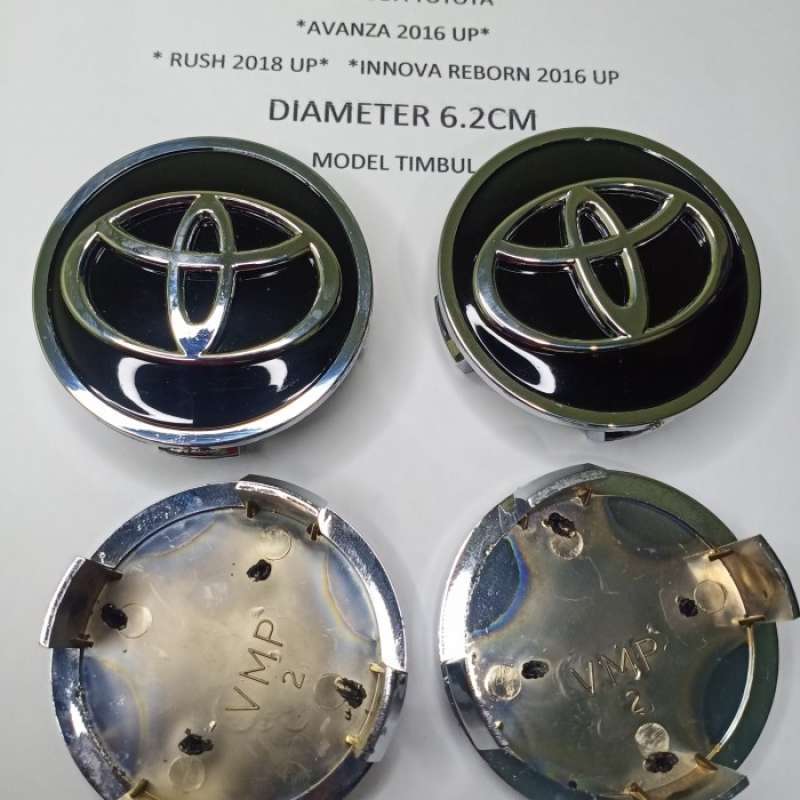 Jual dop roda tutup velg toyota innova reborn avanza rush diameter 6 ...