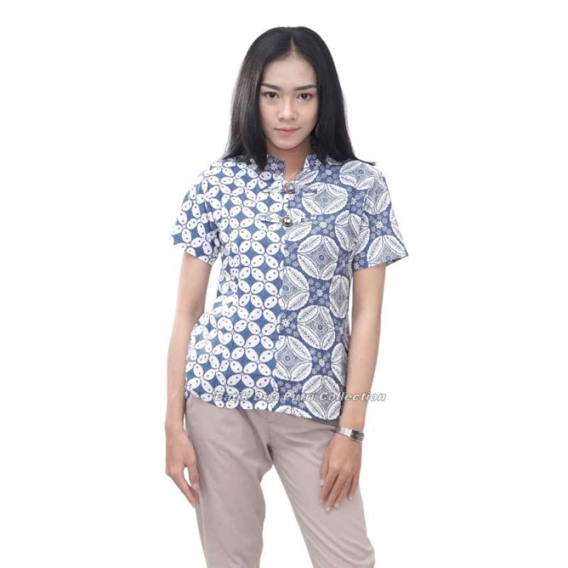 Jual S-m-l-xl-xxl-3l-4l-5l Blouse Batik Wanita Atasan Batik Monocrome ...