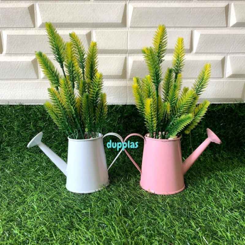 Promo Tanaman Kaktus Mini Alang-alang Daun Artifisial Pot Teko Mini ...