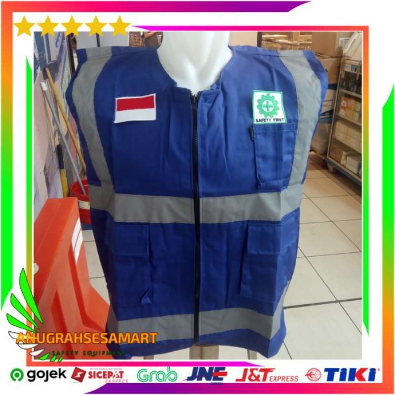 Jual Rompi Safety Drill Logo K3 - Rompi Safety Proyek Biru Di Seller ...