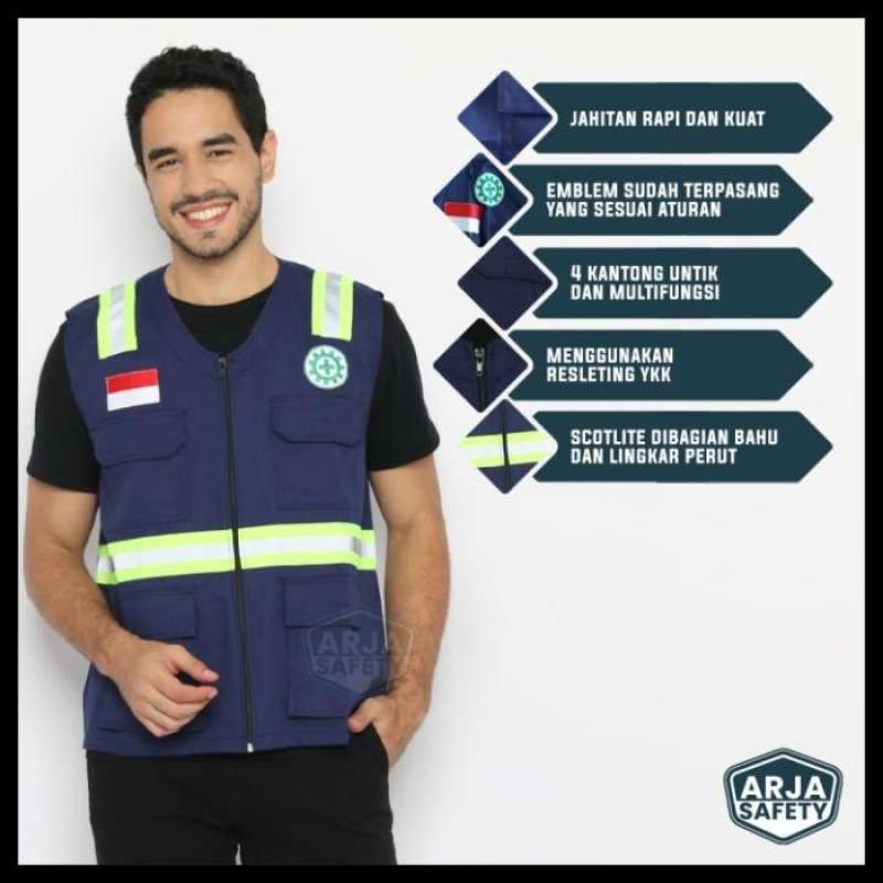Promo Free Logo Safety & Bendera Rompi Safety, Rompi Safety, Rompi ...