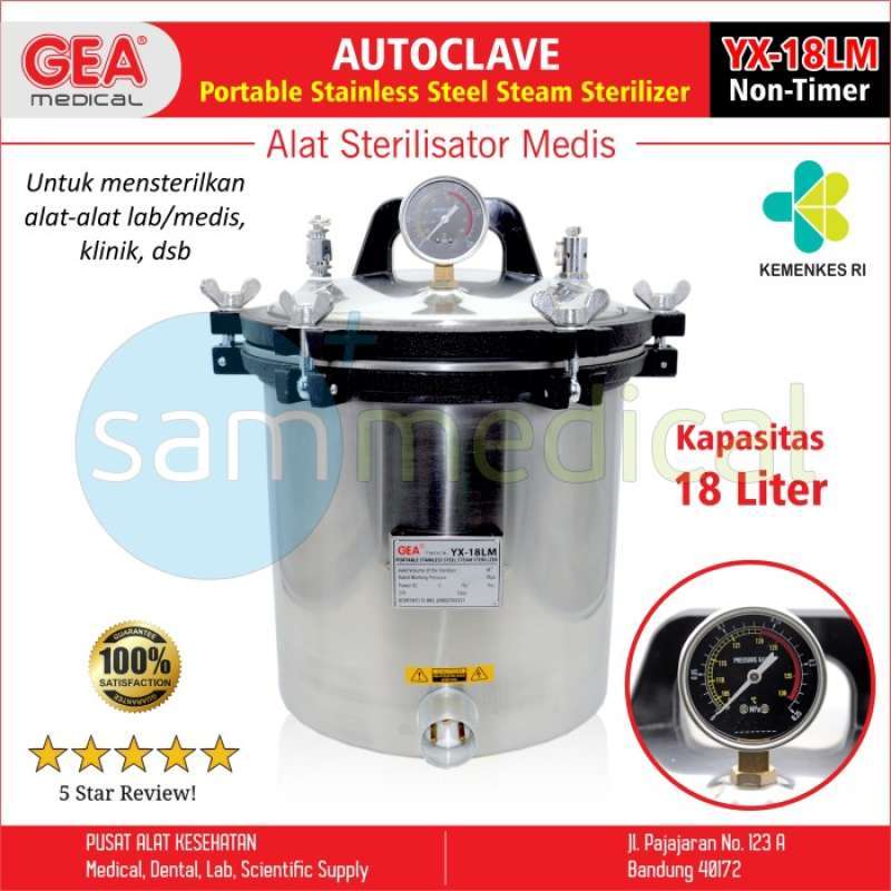 Jual Gea Autoclave Non Timer Atau Alat Sterilisator 18 Liter Di Seller ...