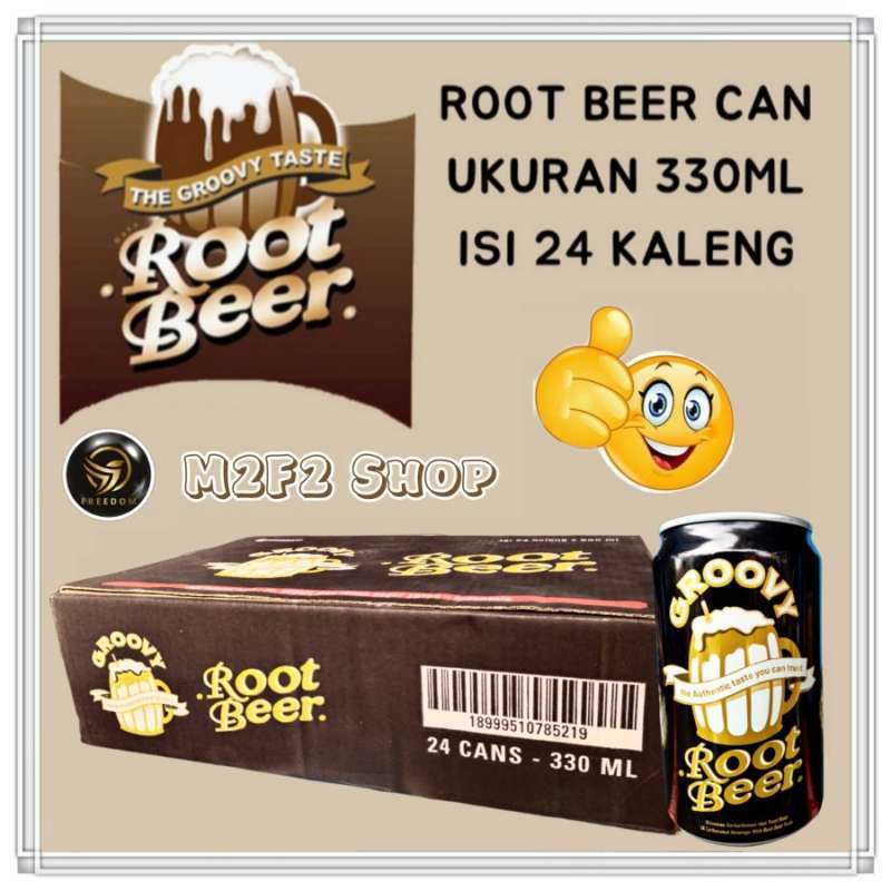 Promo Root Beer Groovy Original Can | Kaleng - 330 ml (Kemasan Karton ...