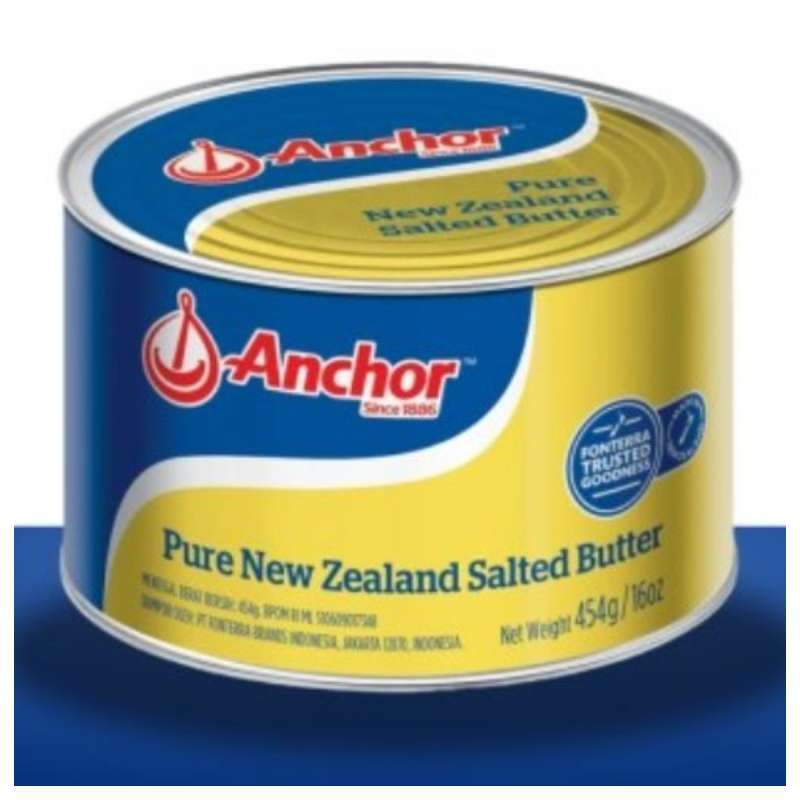 Jual Anchor Pure New Zealand Salted Butter 454gr Mentega Asin Halal ...