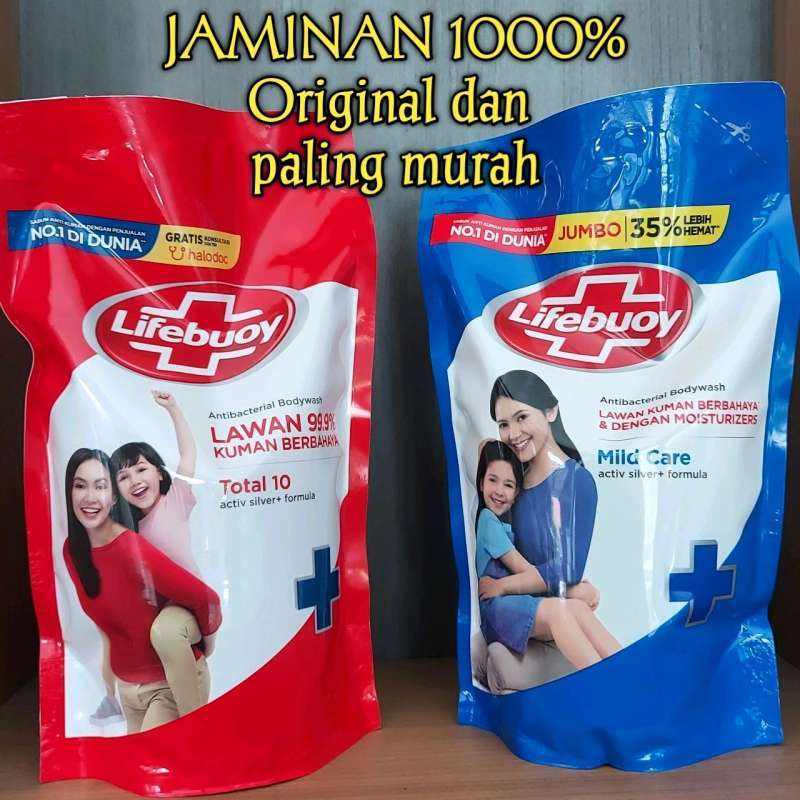 Promo Lifebuoy Antibakteri Total 10+ Formula Sabun Mandi Cair 825 Ml - Merah Diskon 30% Di ...