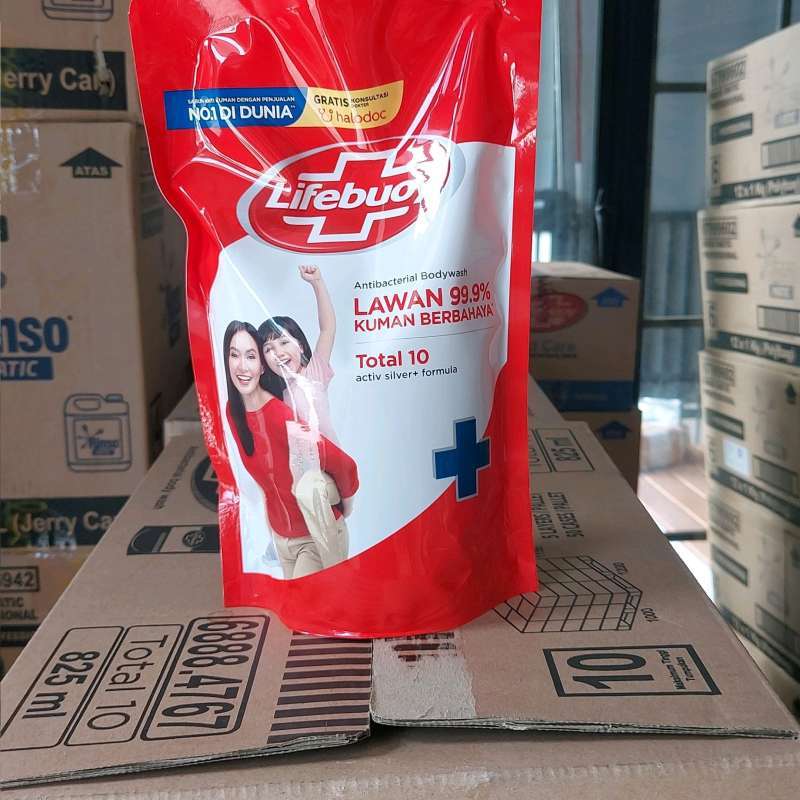 Promo Lifebuoy Antibakteri Total 10+ Formula Sabun Mandi Cair 825 Ml - Merah Diskon 30% Di ...