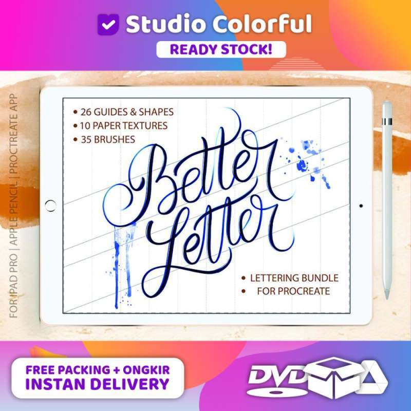 Jual Better Letter Procreate Brush Bundle di Seller Fokus Konten ...
