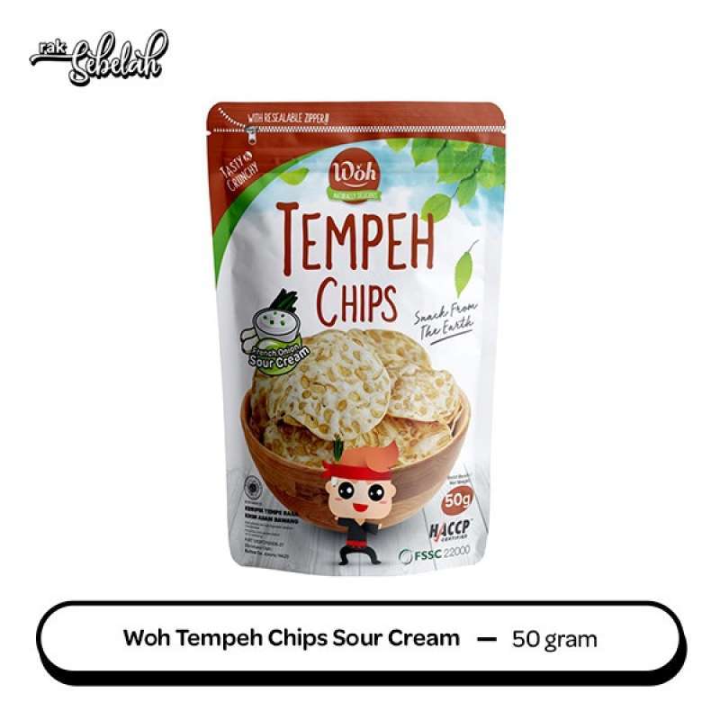Jual Woh Tempeh Chips French Onion Sour Cream 50gr - Keirpik Tempe ...