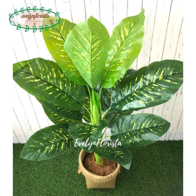 Jual Pohon Sri Rejeki Hijau T120 Latex Artificial Cover Pot Anyaman ...