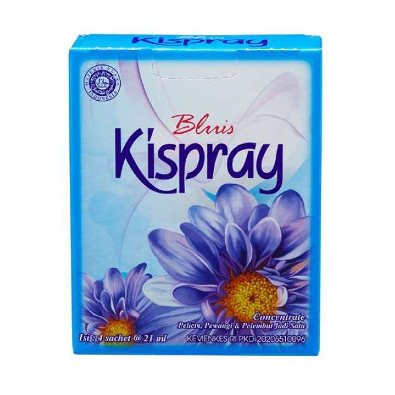 Jual Kispray Bluis Blue 3In1 Pelicin Pakaian [4 x 24 mL/ Kemasan Box ...