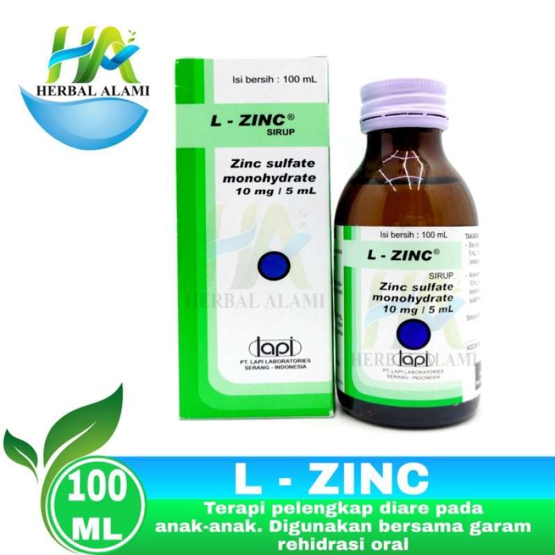 Promo L Zinc Syrup 100Ml - Obat Diare Diskon 23% di Seller Fortune Medika - Kalibata, Kota ...