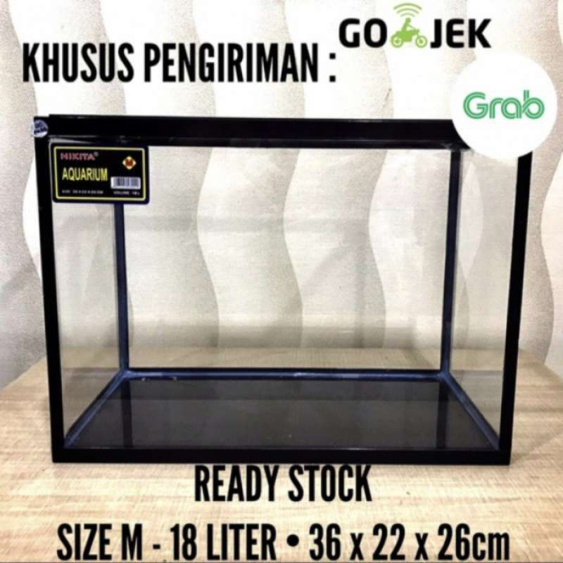 Jual Aquarium Triset Nikita Ukuran M - 18 Liter ( Khusus Gojek & Grab ) di Seller DENTA PET SHOP ...
