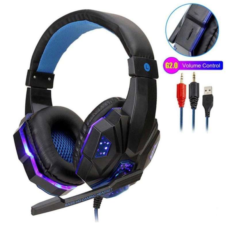 Promo Gaming Headphone Headset Super Bass LED with Mic Diskon 46% di ...
