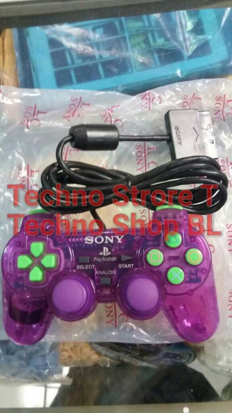 Promo Stick Playstation 2 Stik PS 2 transparan Lampu Warna kabel serat ...