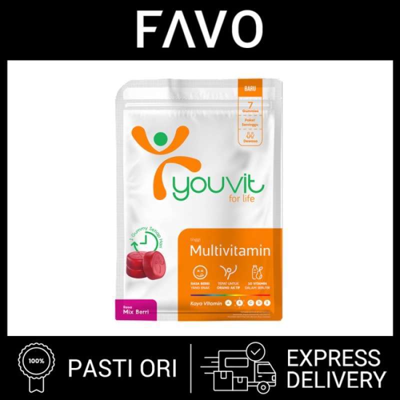 Promo Permen YouVit Multivitamin for Adults 7 days - 7 Gummies Diskon ...