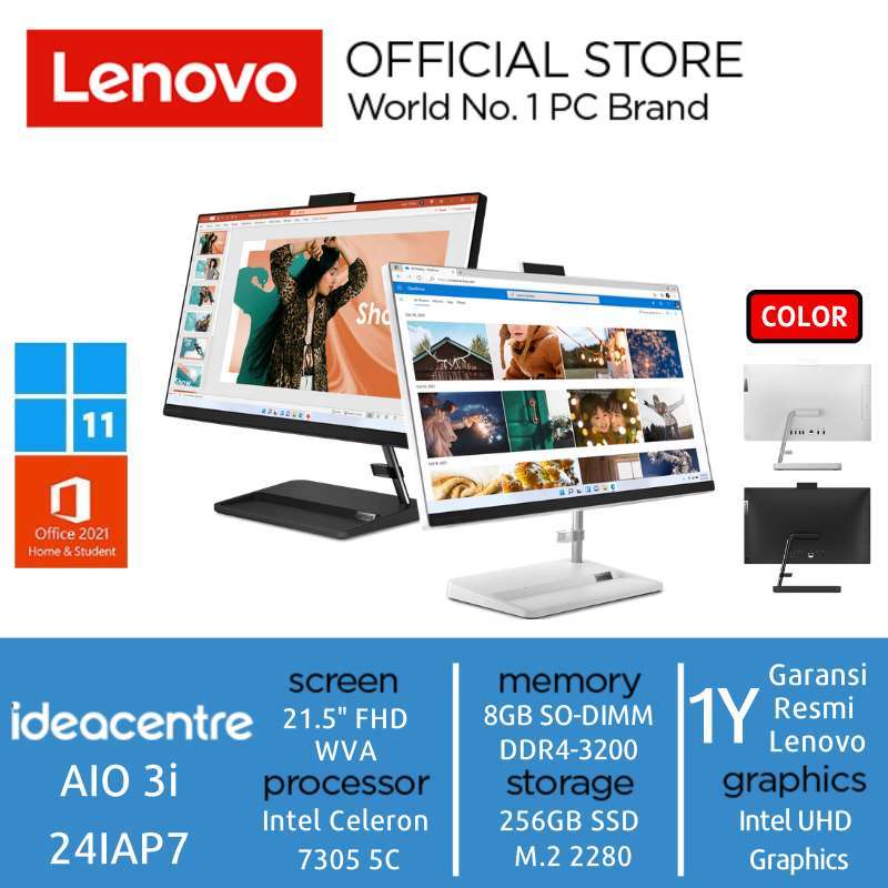 Promo Pc Lenovo Ideacentre Aio 3i 1fid 23id [celeron 7305 5c/8gb/256gb ...