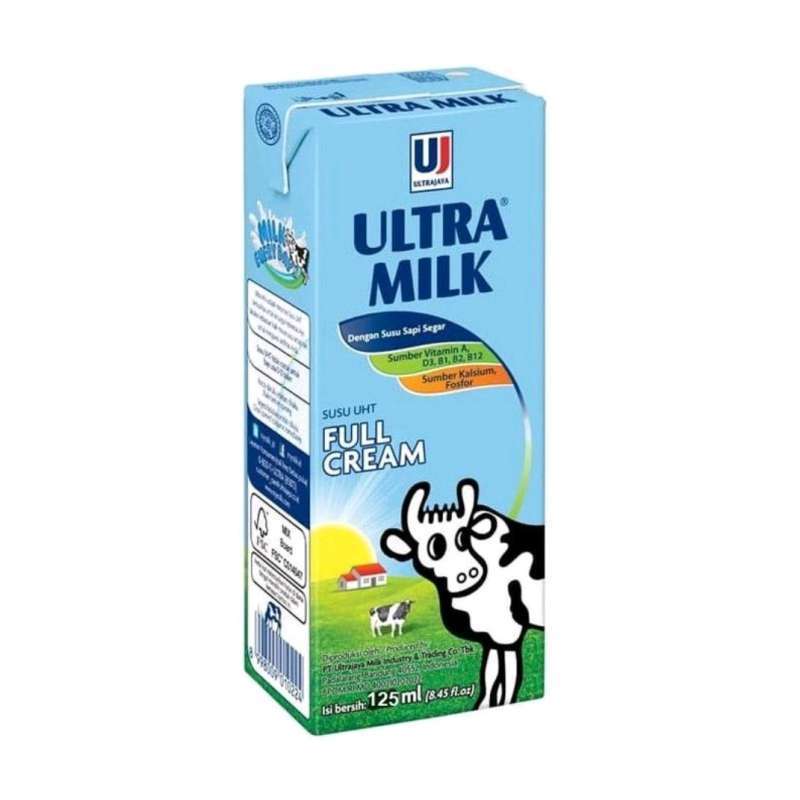 Jual ULTRA MILK FULL CREAM PLAIN SUSU UHT 125ml di Seller Citrouli Swalayan Official Store ...