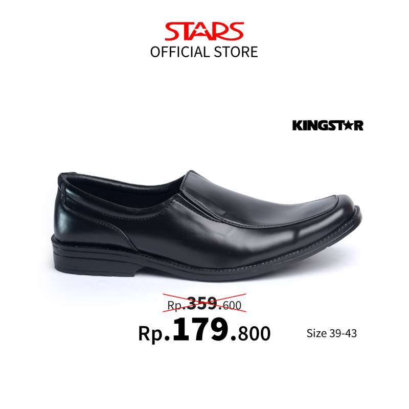 Promo KINGSTAR Sepatu Formal Pria London 01 Hitam Diskon 50% di Seller ...