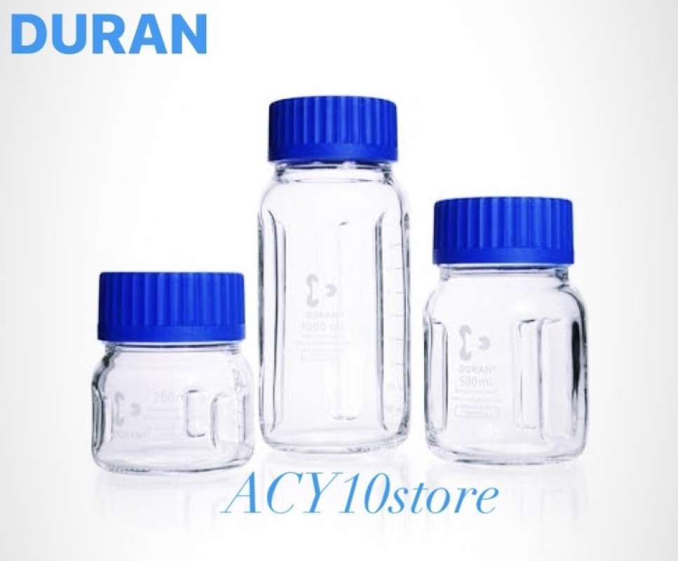Promo DURAN Laboratory Bottle Wide Mouth Clear 250ml, 500ml, 1000ml ...
