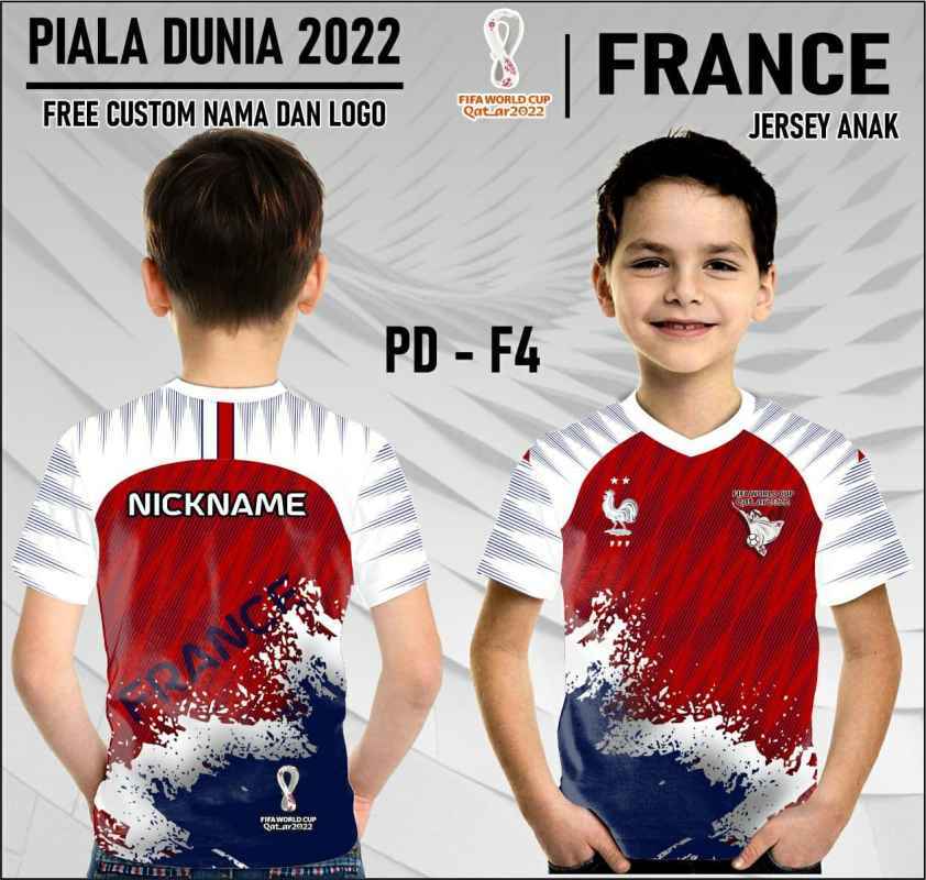Promo Jersey piala dunia 2022 qatar anak baju kaos fans timnas perancis ...