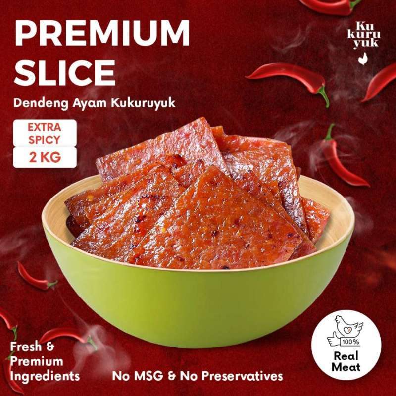 Jual [PREMIUM] Rasa EXTRA Spicy/Pedas - 2 Kg - Dendeng Ayam Kukuruyuk ...