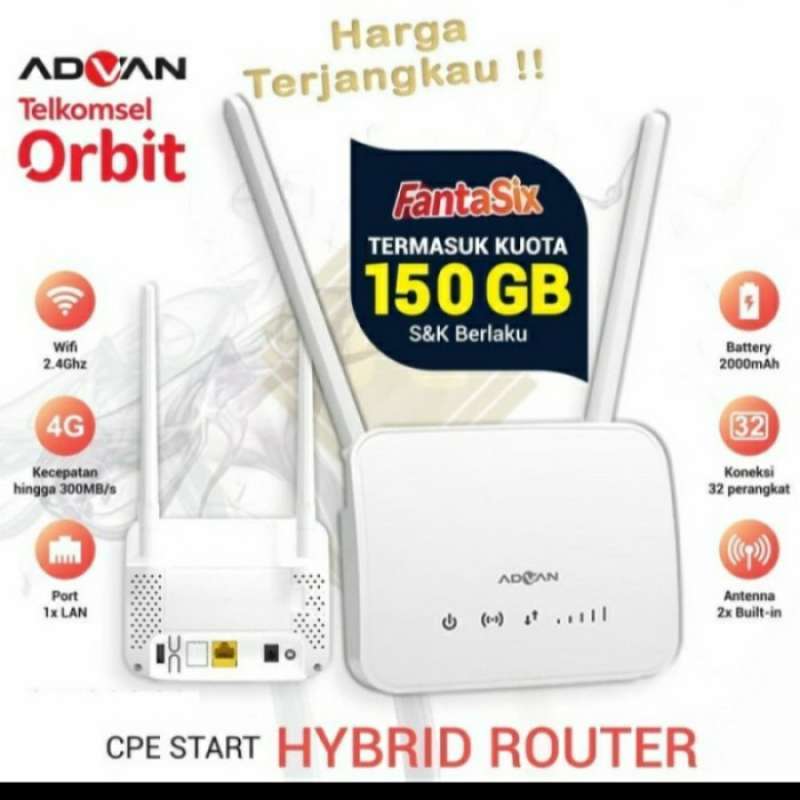Jual ORBIT Hybrid Modem Router 4G Advan CPE START ORBIT TELKOMSEL di ...