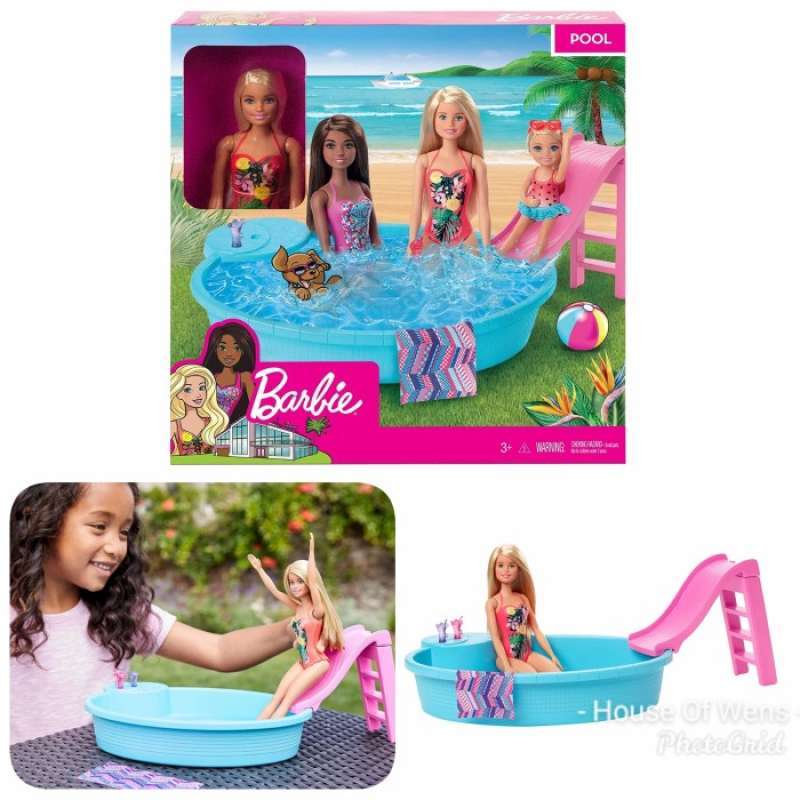 Promo BARBIE POOL PLAYSET ORIGINAL MATTEL Diskon 23% di Seller Ziqma ...