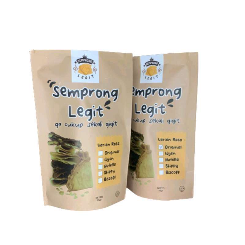 Jual SEMPRONG LEGIT ORIGINAL CEMILAN KEMASAN POUCH 35gr KUE SEMPRONG ...