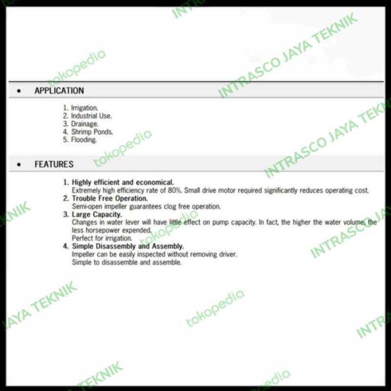 Jual Mesin Pompa Air Ebara 300 Sz (mixed Flow Volute Pumps) Bare Pump Di Seller Intrasco Jaya ...