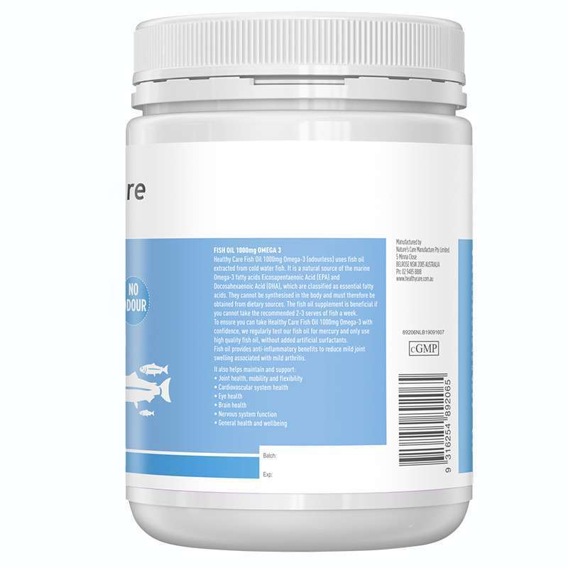 Jual Healthy Care Australia Fish Oil 1000mg Omega 3 400 Kapsul Ori ...