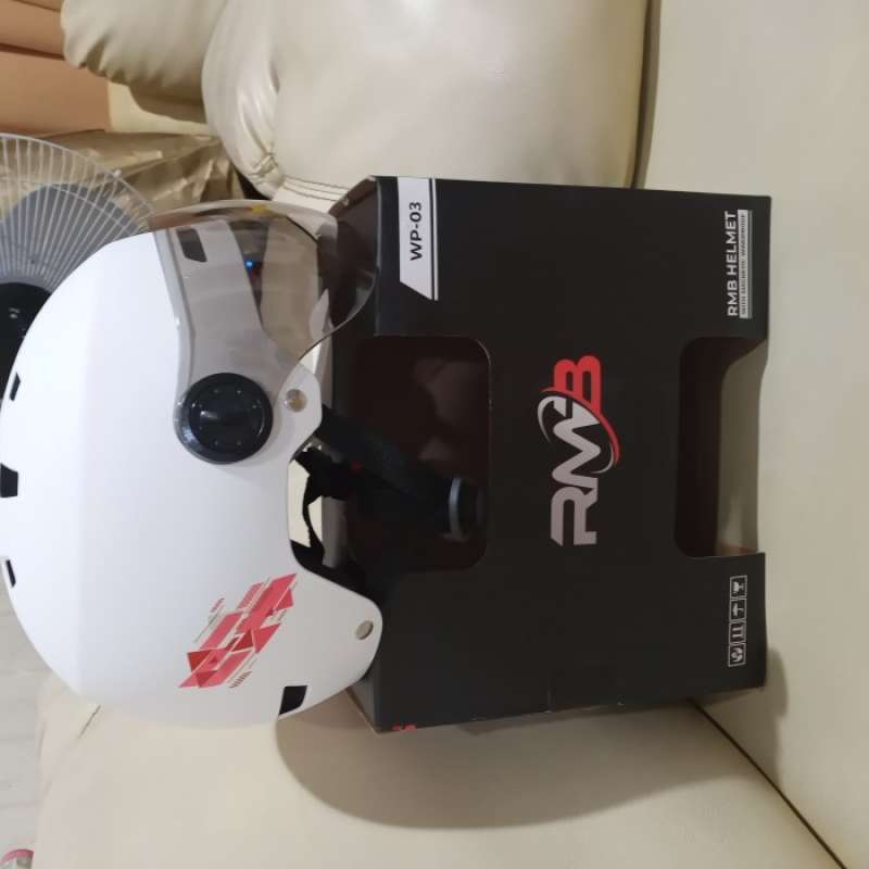 Promo helm rmb wp 03 putih langka murah berkualitas element roda maju ...