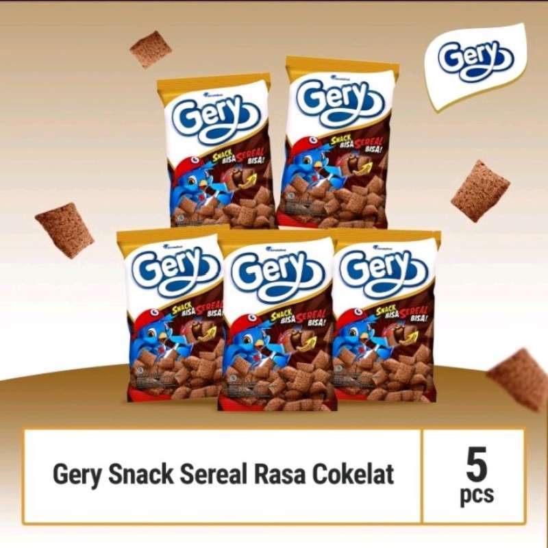 Jual Gery Snack Sereal Rasa Coklat 27g x 5 Pcs di Seller Tokoku Star ...