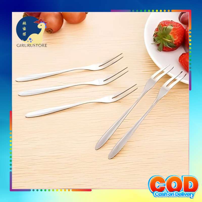 Jual Garpu buah stainless / garpu kecil mini buah kue stainless ...