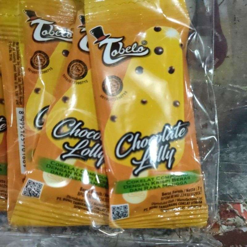 Promo Tobelo Chocolate Lolly Coklat Tobelo Crispy Rasa Mangga Isi 10pcs ...
