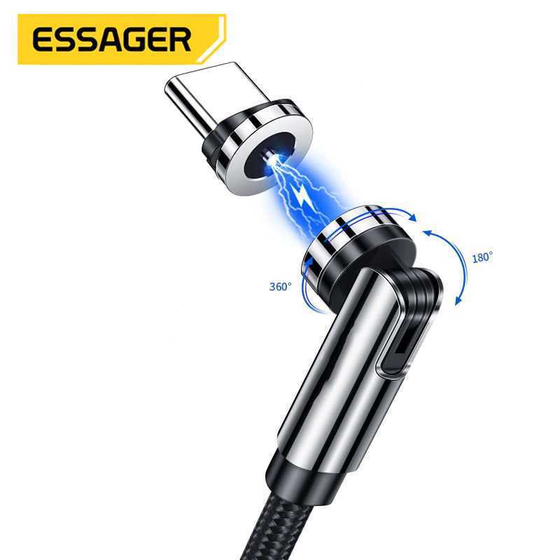 Jual ESSAGER Kabel Charger Magnetic Lightning Rotate 1 Meter - YXF937 ...